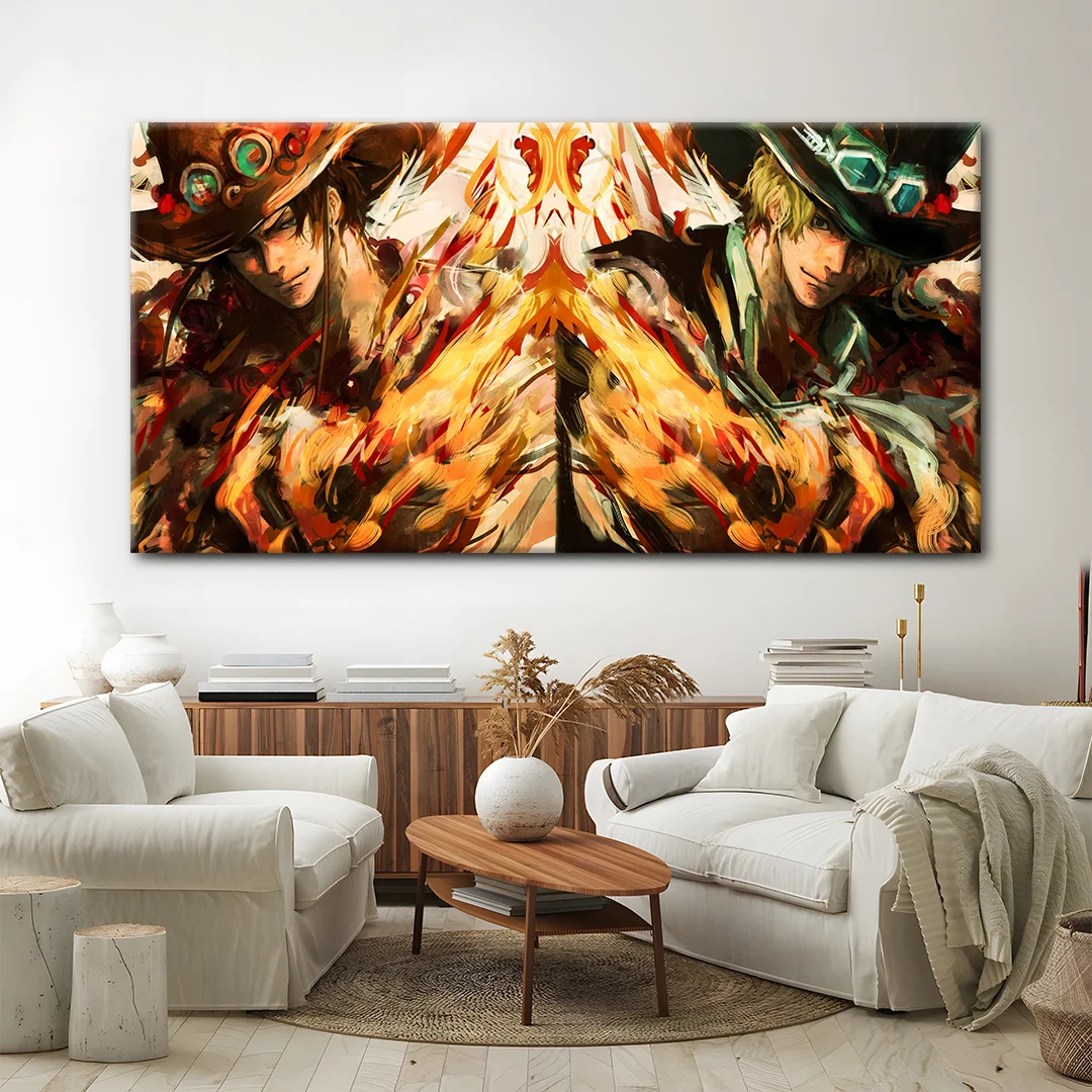 Portgas D. Ace and Sabo Canvas Wall Art