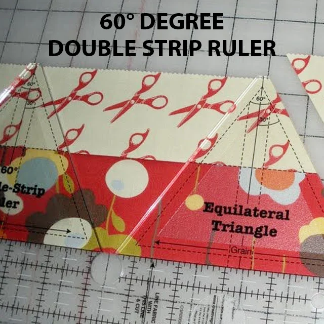 60° Degree Double Strip Ruler - With Instructions