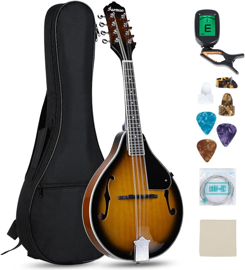 Asmuse A style Mandolins Instruments, Mahogany Wood Mandolins with ...