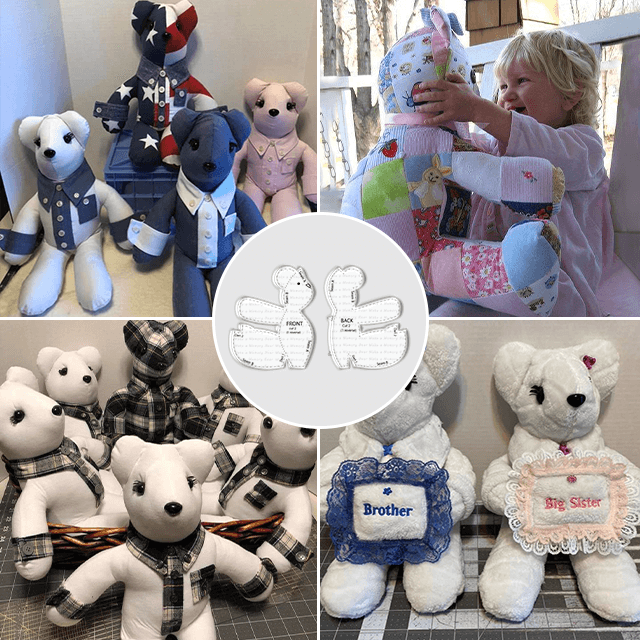 Simple Memory Bear Template Set - With Instructions