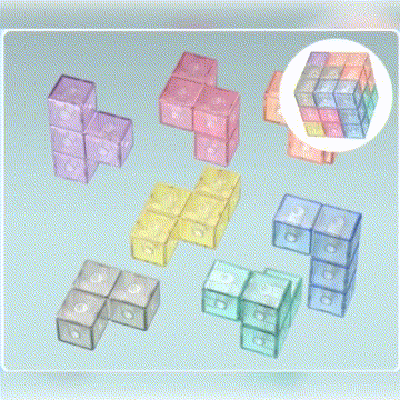 3D Magnetic Cube Building Blocks