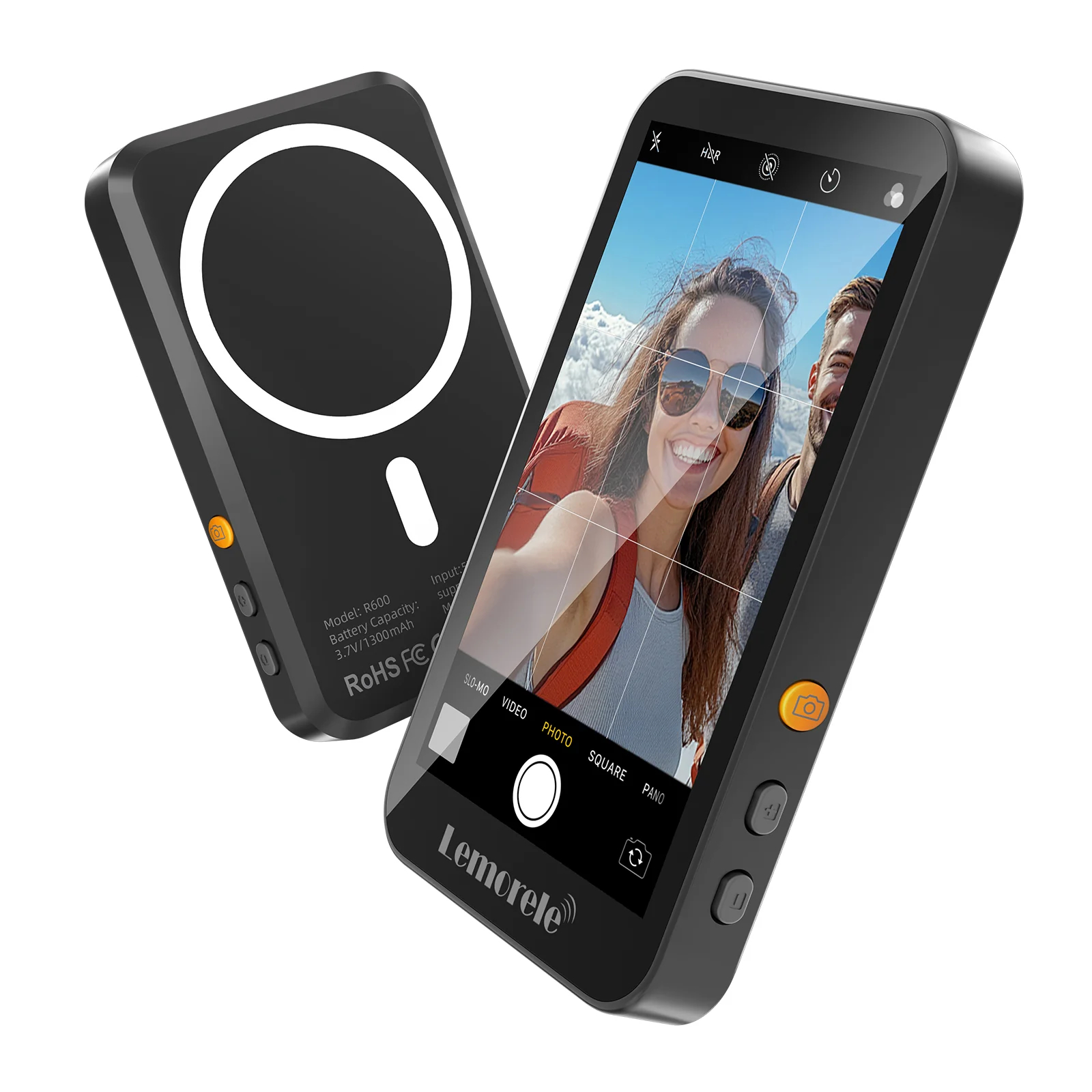 R600 Magnetic Selfie Display with Bluetooth Zoom & HD Screen