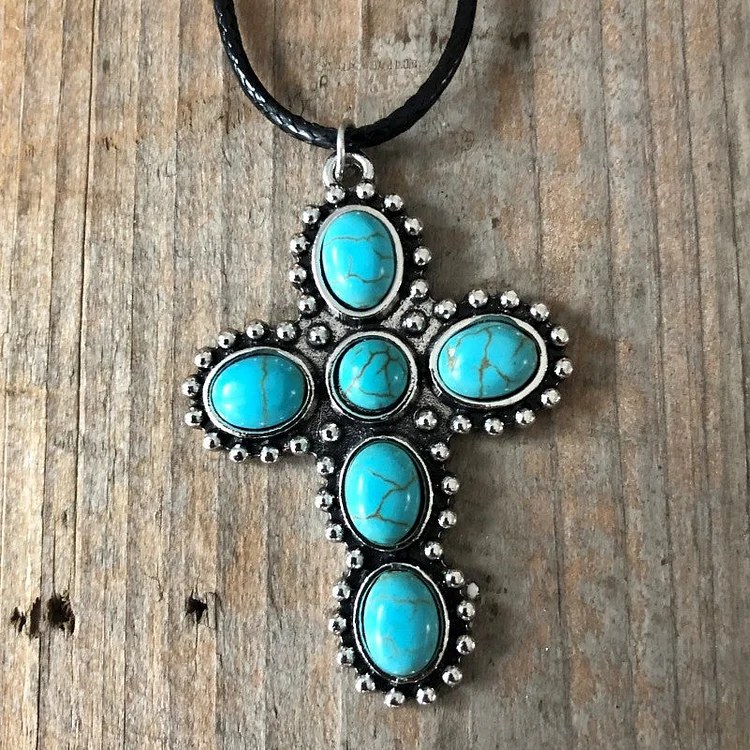 Turquoise Cross Necklace