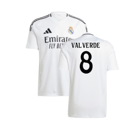 Real Madrid Federico Valverde 8 Home Shirt Kit 2024-2025