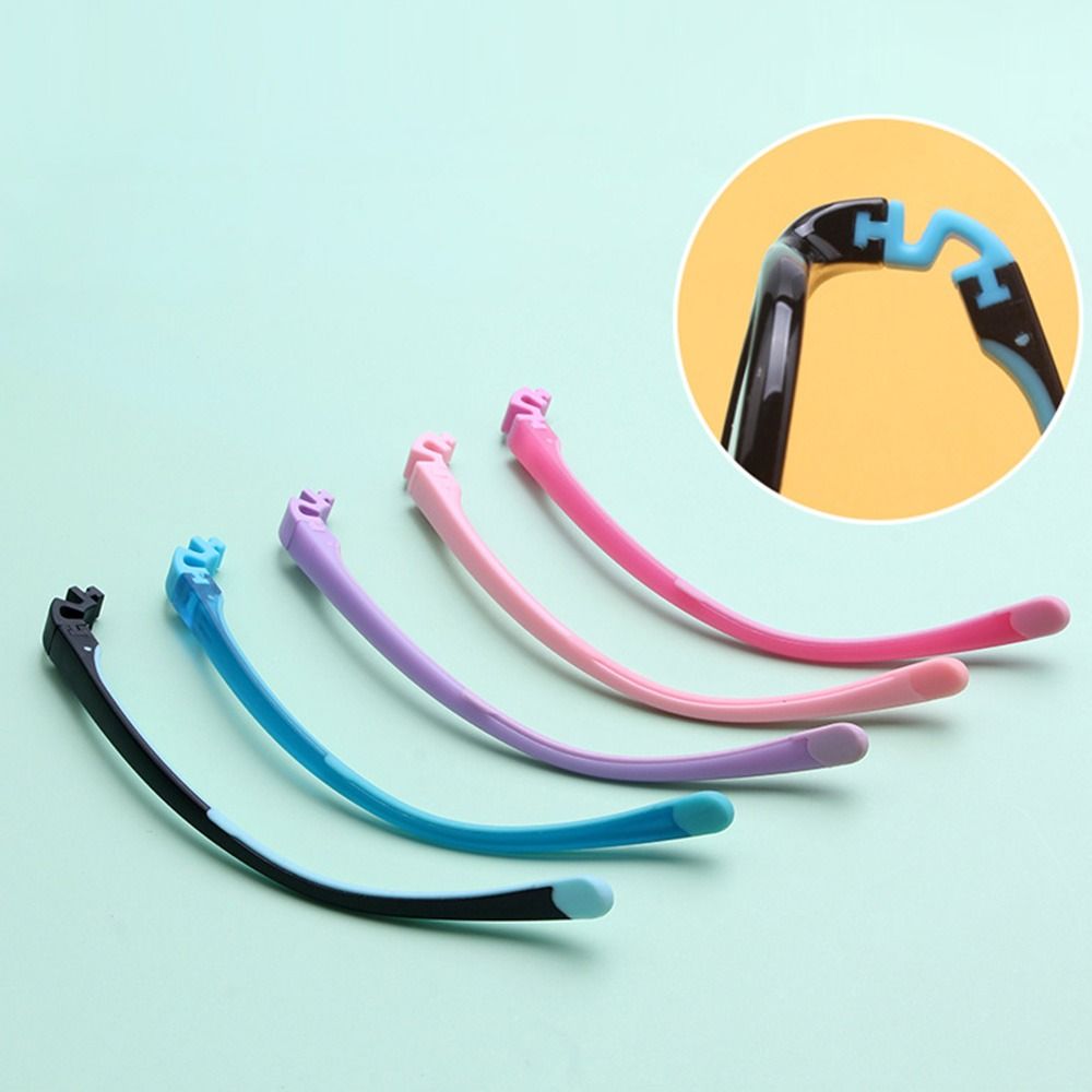 Silicone Anti-Slip Snap-on Replacement Leg Glasses Arm Spectacle Frame ...