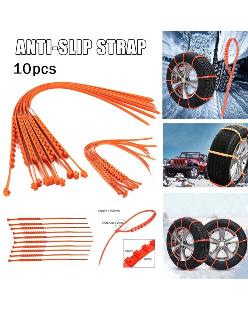 Reusable Anti Snow Chains Of Car