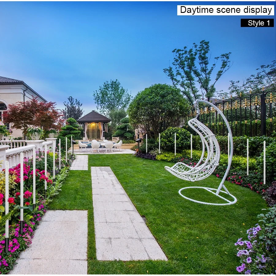 Solar Power Tube Lights Lamps Acrylic Bubble Pathway Lawn Landscape ...