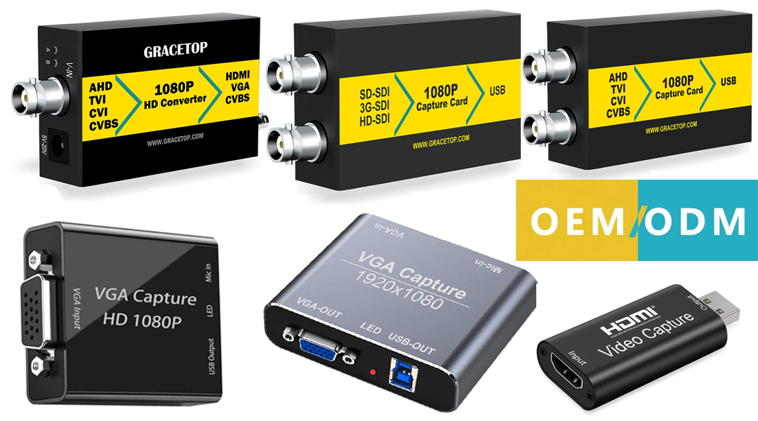 GRACETOP SDI Video Capture - HDMI Video Capture Card -VGA Video Capture Card - DVI Video Capture ...