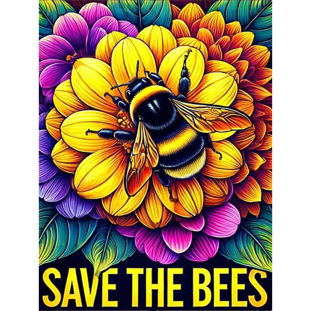 Bee (velvet cloth) full crystal round/square diamond painting