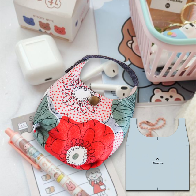 Mini Extra Pockets Sewing Template&Tutorial