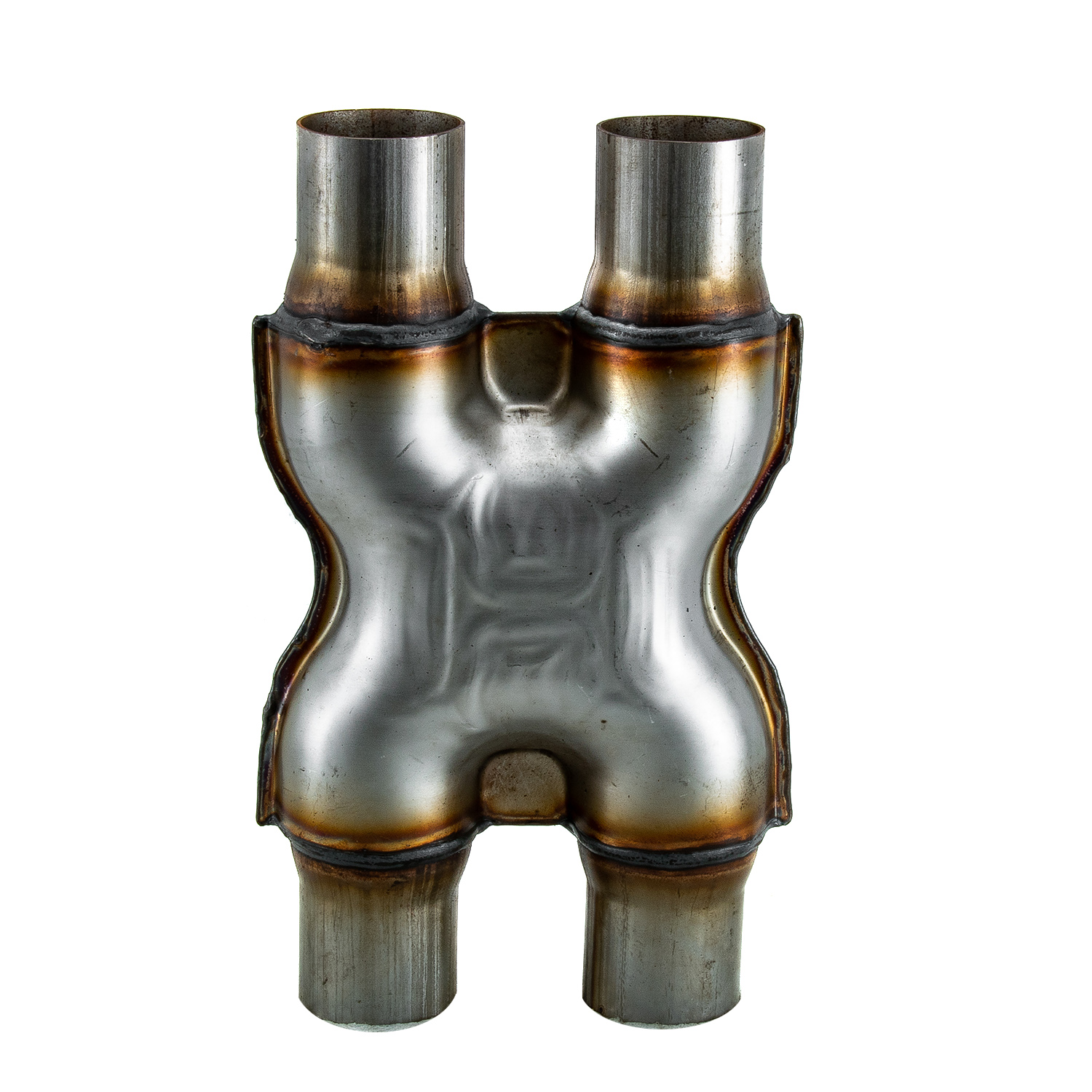 Alloyworks Dual 2" in/Out Muffler Exhaust Tip Durable Stainless S/S Car ...