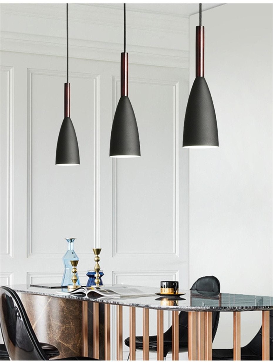 Nordic simple pendant light E27 LED modern led hanging lamp for bedroom ...