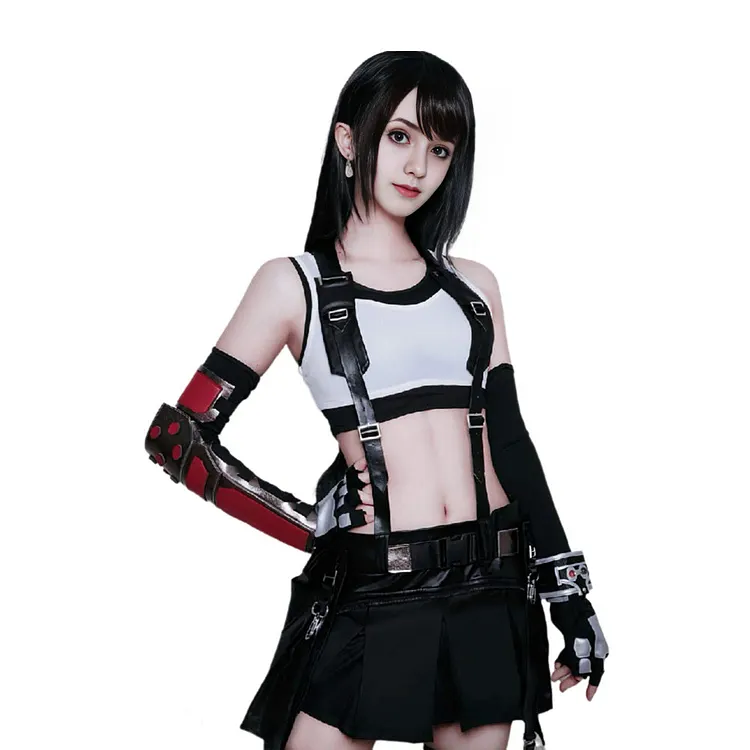 Tifa Ff Cosplay Outfit Women Sexy Tifa Lockhart Dress Halloween Party ...