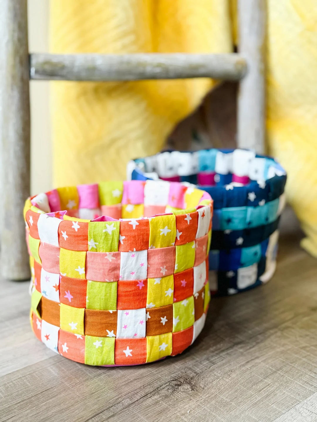 Woven Jelly Roll Basket Sewing Pattern - With Instructions
