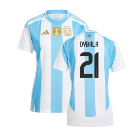 Women's Argentina Paulo Dybala 21 Home Shirt Kit 2024-2025