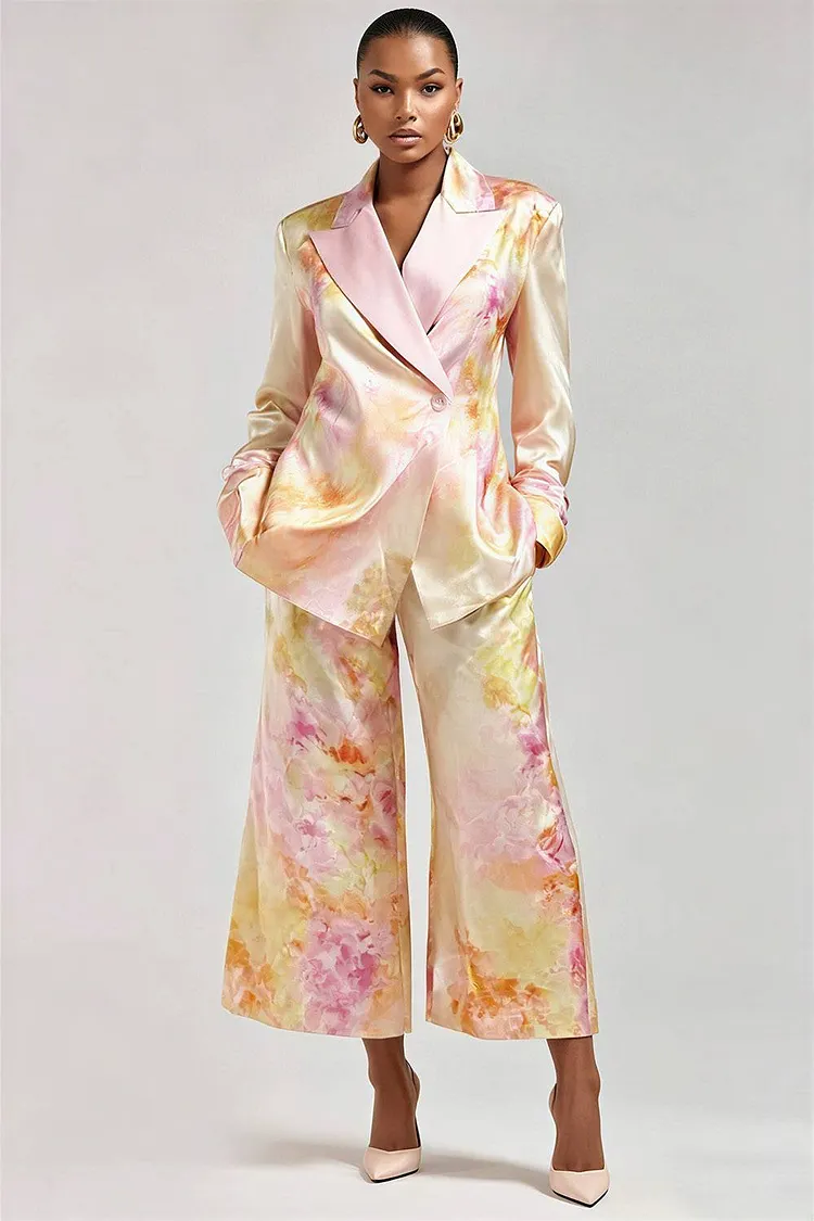 Xpluswear Design Plus Size Formal Elegant Champagne Floral Lapel Collar ...