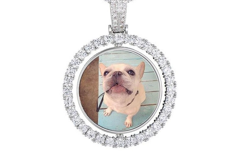 Custom Double Sided Spinning Photo Pendant