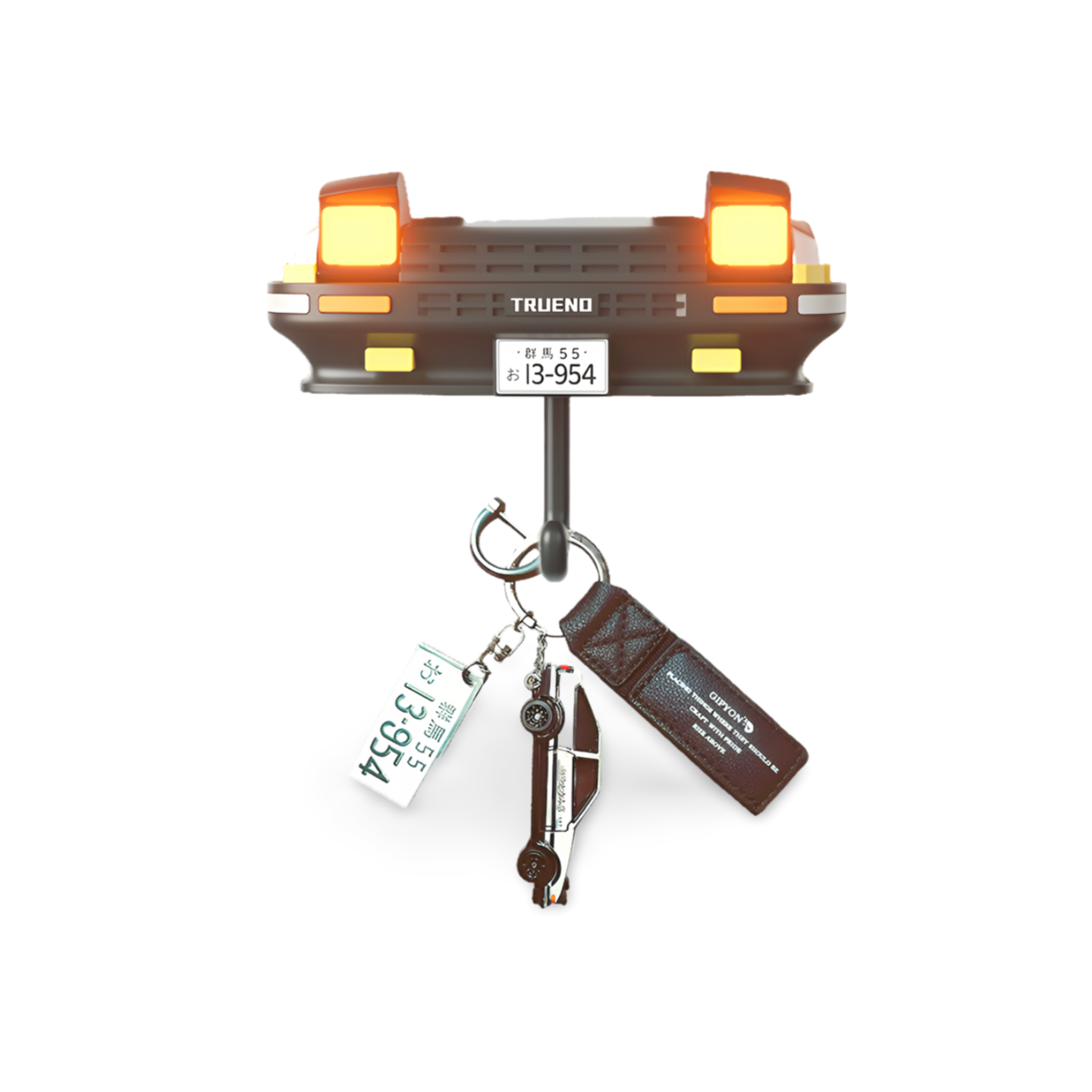 Car pop-up headlight key hook