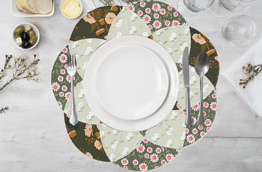 Fabric Folded Flower Template【Include Instructions】
