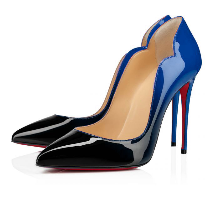 Jerry Gradient Color Patent Leather Stiletto Heels Red Bottom Pumps
