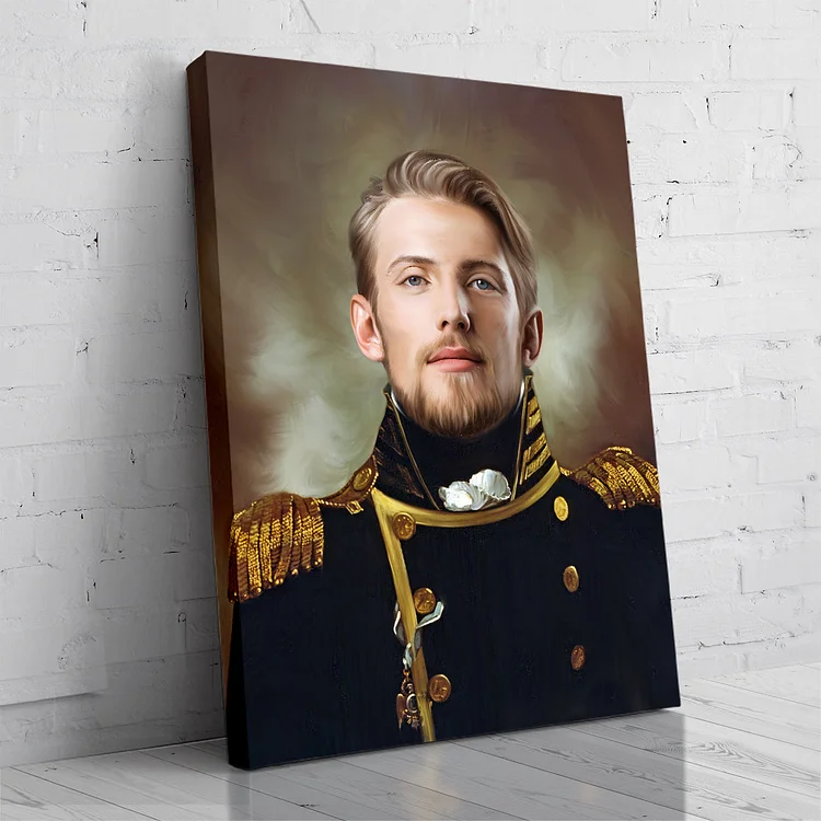 Custom Man Portrait from Photo for Father's Day Gifts - The Lieutenant