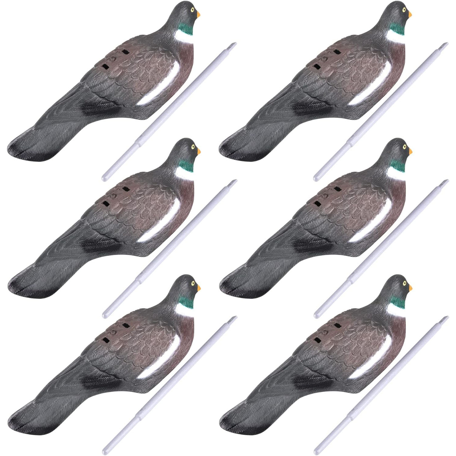GUGULUZA | Pigeon Shell Decoy Realistic Painted Pigeon Decoy with Pegs