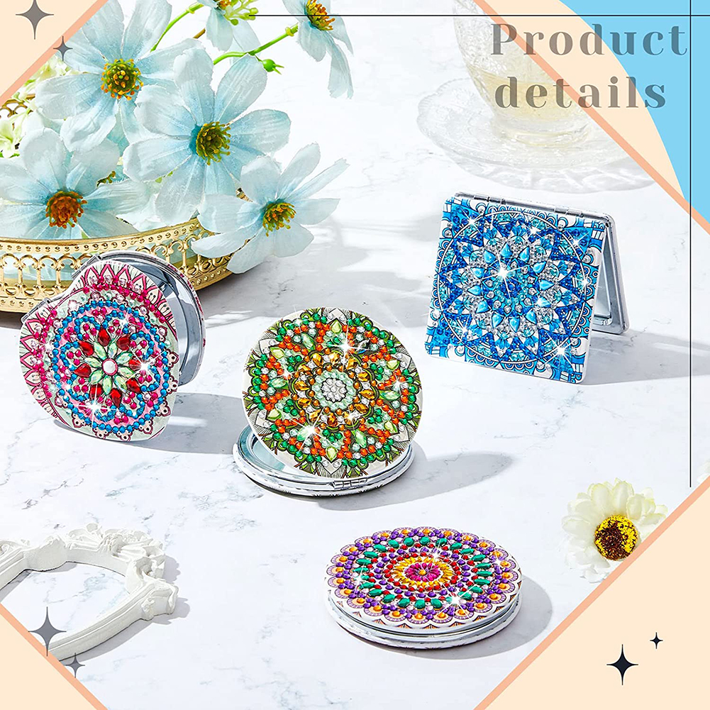 DIY Diamond Art Mosaic Makeup Mirror Art Craft Set Mandala Pattern ...