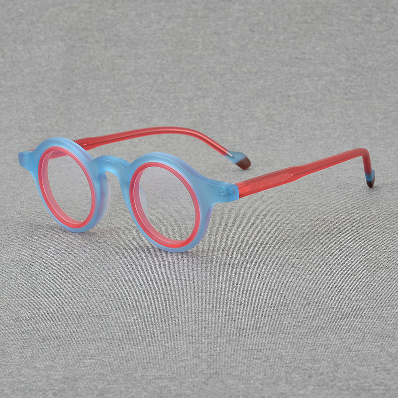 Personalized Handmade Acetate Matte Eyeglasses Frames Women Round Men ...
