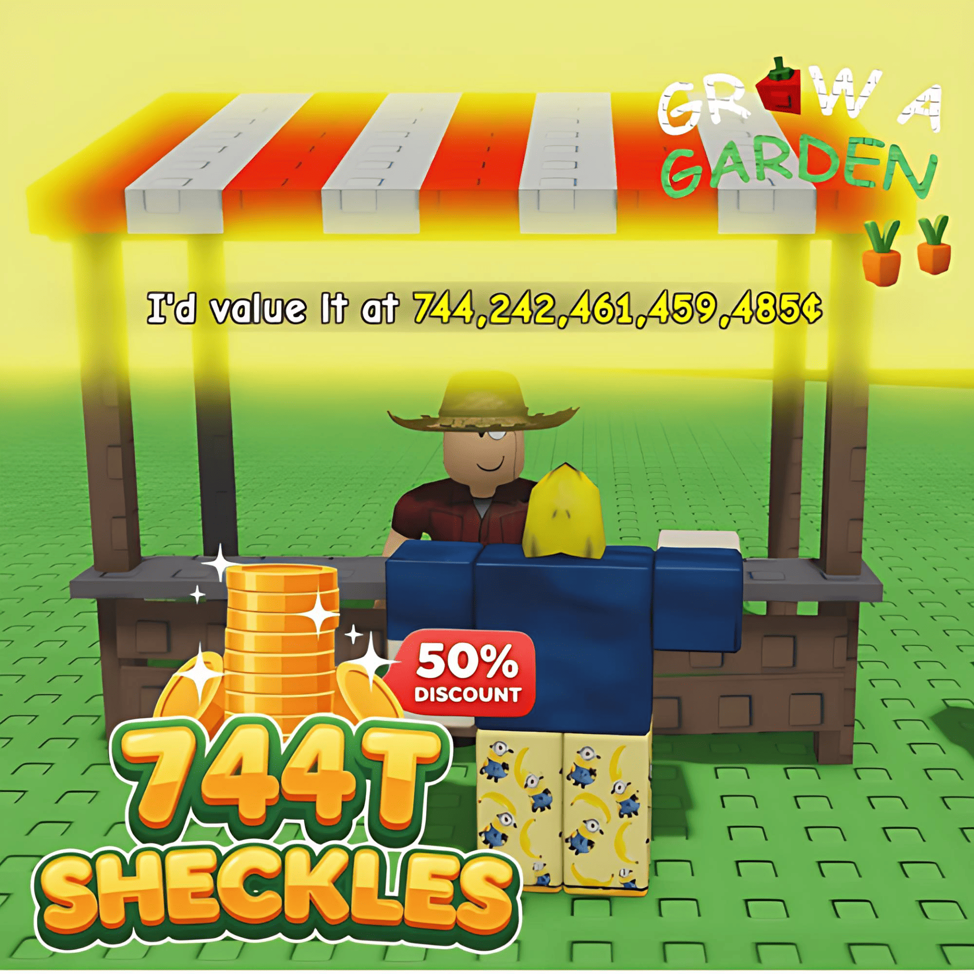 ugshop 744T Sheckles!! Fast & Easy 🔥GROW A GARDEN