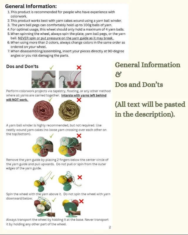 Colorwork Wheel Yarn Holder - 3D printed yarn untwisting tool for ...