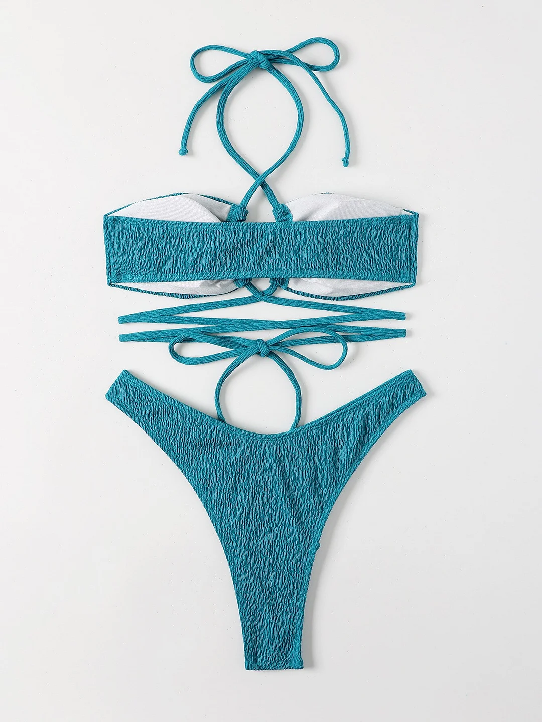 Billionm Cross Swimsuit Sexy Halter Swimwear With Girdle For Women 2 ...