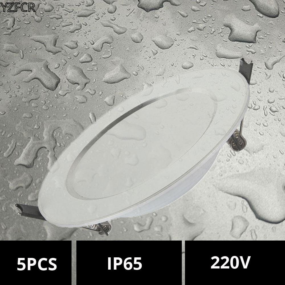 5PCS Kitchen bathroom Lamp Waterproof LED Downlight IP65 3W 5W 7W 9W ...