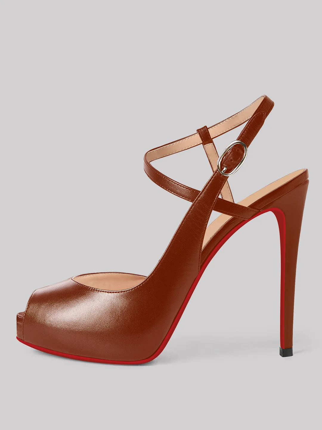 120mm Women's Stiletto High Heels Open Toe Sandals Red Bottom Platform ...