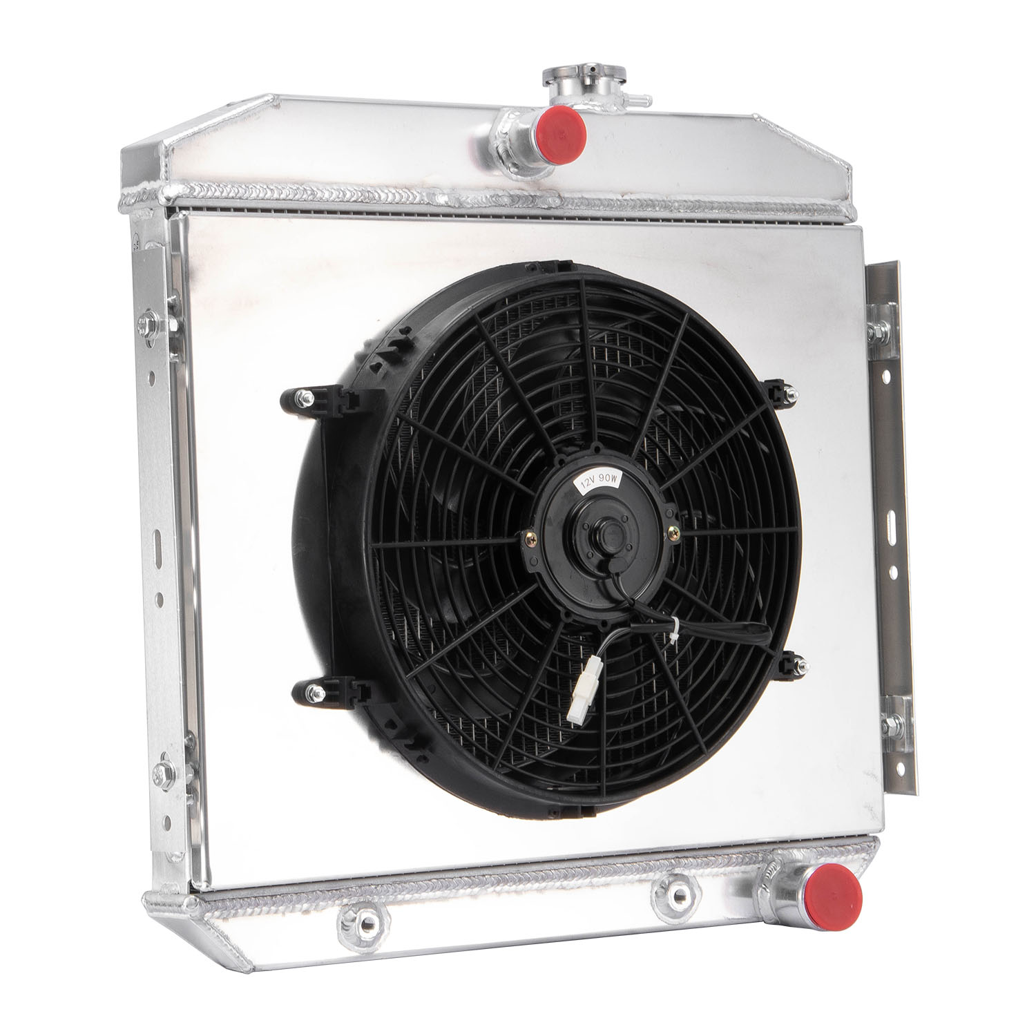 Alloyworks 3 Row Aluminum Radiator with Shroud Fan For 1955-1957 ...