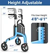 Soundfuse 3 Wheel Walkers for Seniors, Lightweight Foldable Aluminum ...