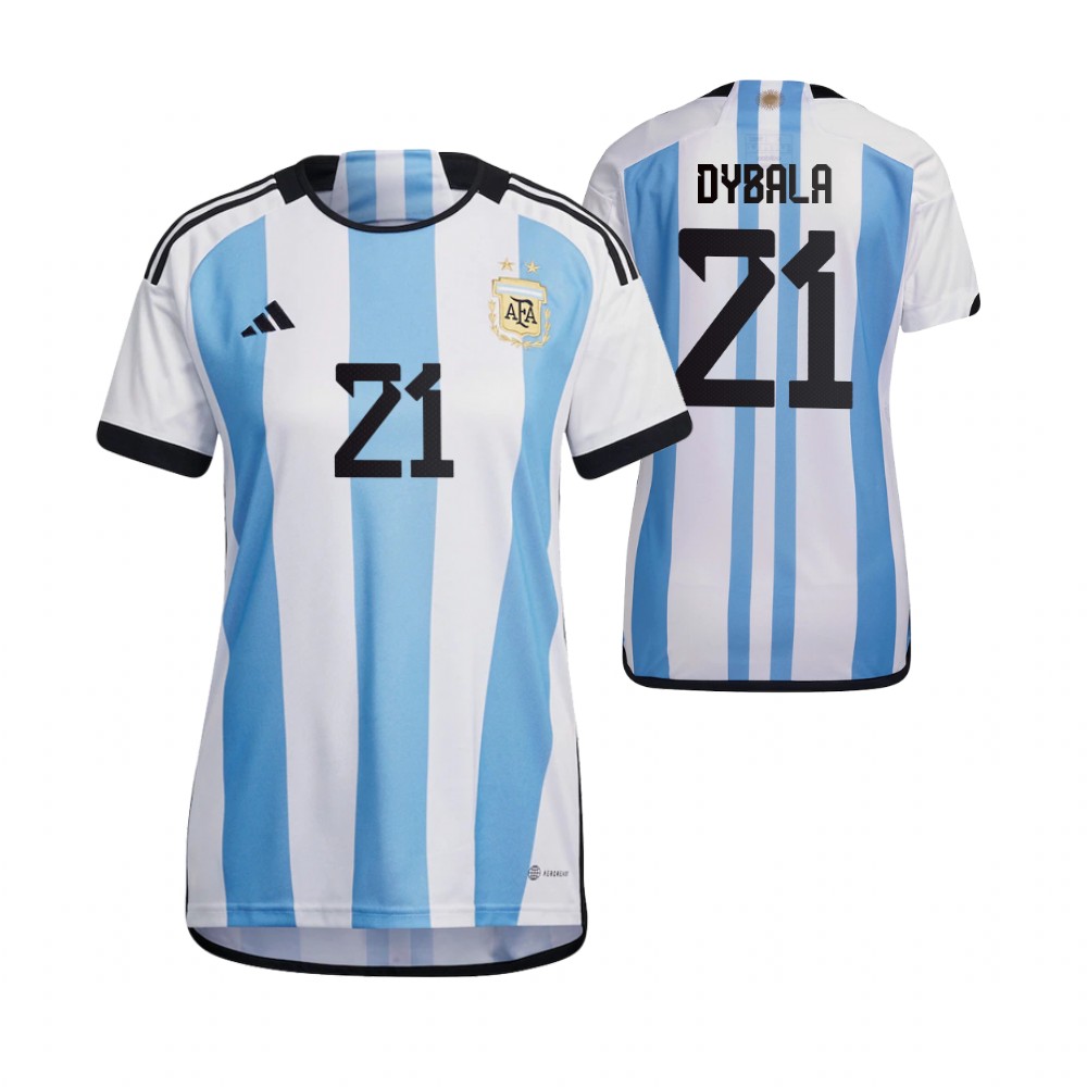 Women's Argentina Paulo Dybala 21 Home Shirt Kit World Cup 2022