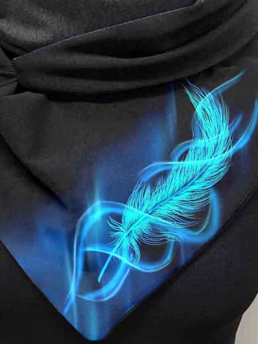 Feather Streamer Art Triangle Scarf