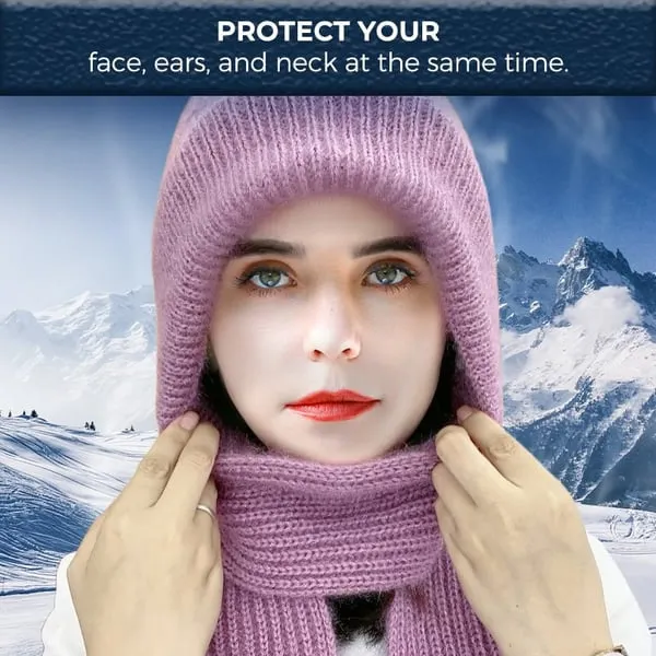 🎄Integrated ear protection hood scarf