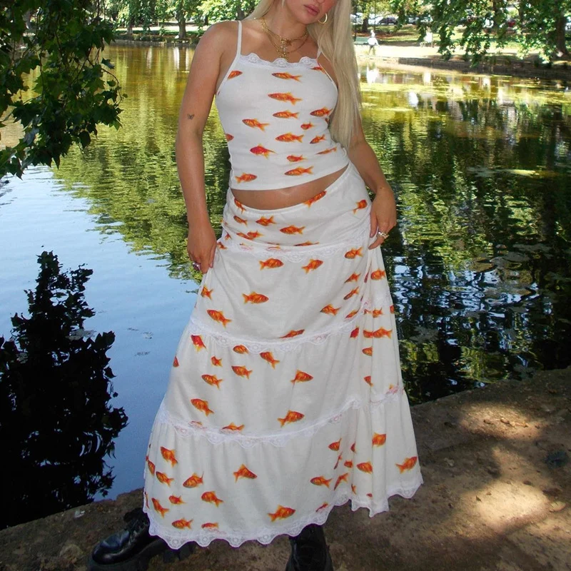 KOI FISH CAMISOLE OR MAXI SKIRT