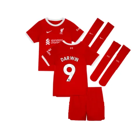 FC Liverpool Darwin Núñez 9 Home Shirt Kids & Junior Mini Kit 2023-2024