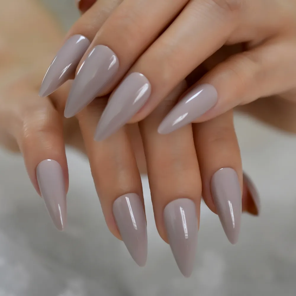 Churchf Stiletto Mirror Red Light Gossy Red Color Fingernails Sharp ...