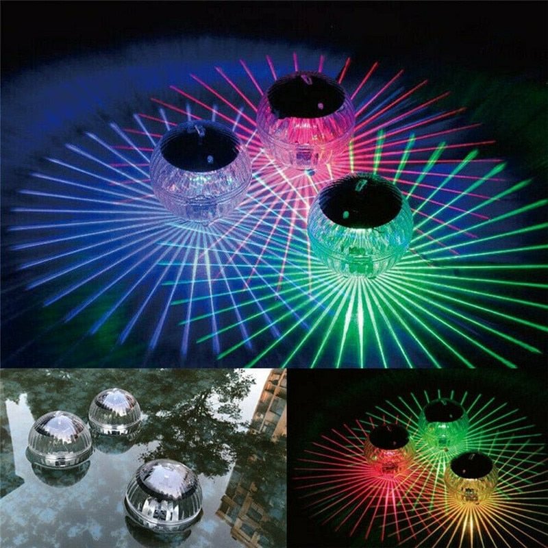 LED Disco Light Swimming Pool Waterproof LED Solar Power Multi Color ...