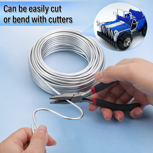 3mm Craft Wire for Sculpting, 32 Ft Aluminum Wire Bendable Thick Metal ...