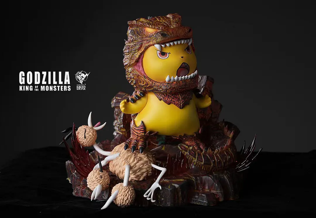 King of The Monsters Godzilla Cosplay Pikachu - Pokemon Godzilla Resin ...