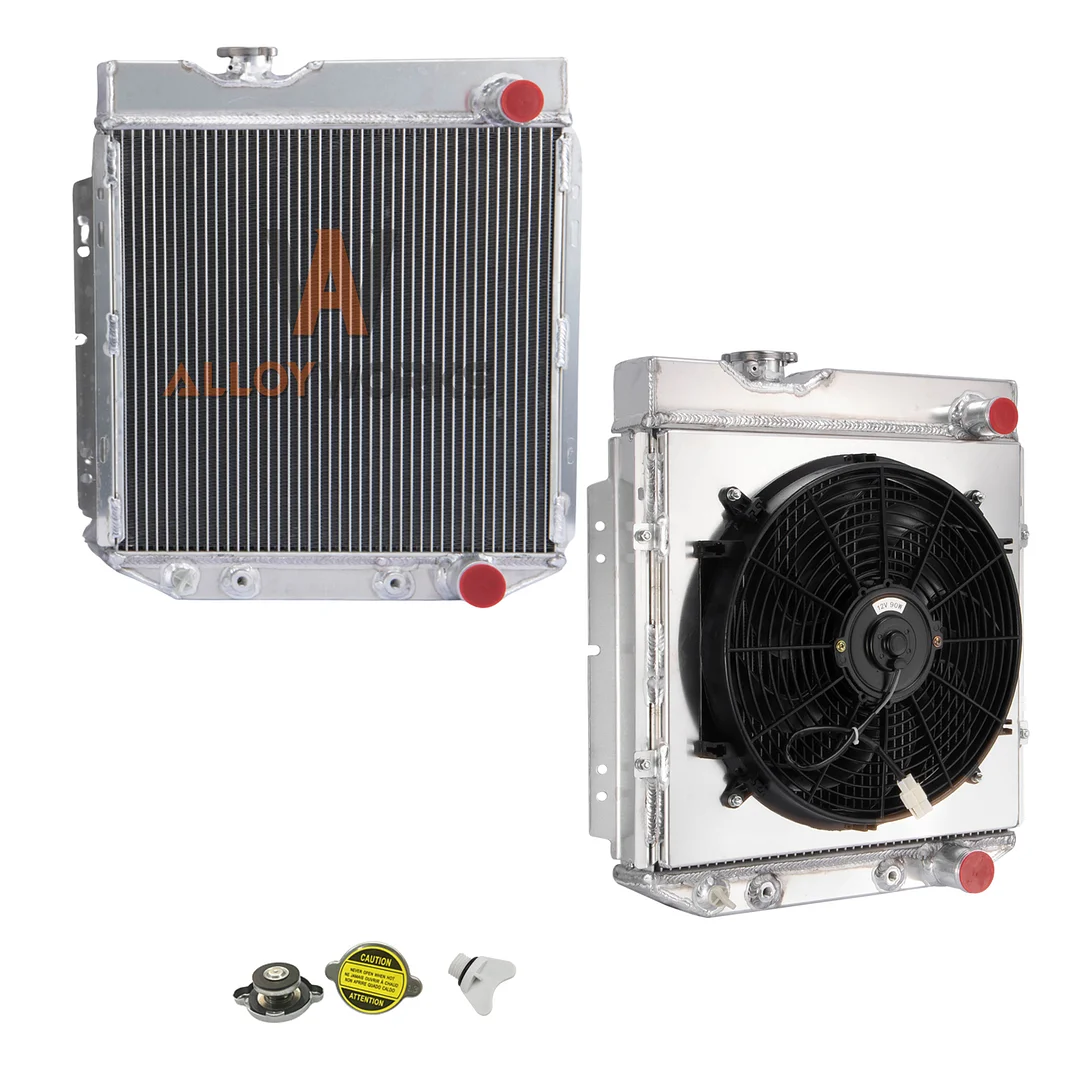 Alloyworks 3 Row Radiator with Shroud Fan For 1960-65 Ford Falcon ...