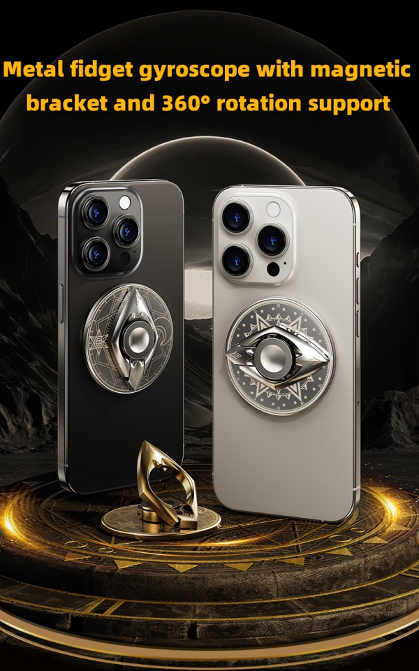 360° Rotating Ring Buckle Cool Fidget Gyroscope Magnetic Bracket
