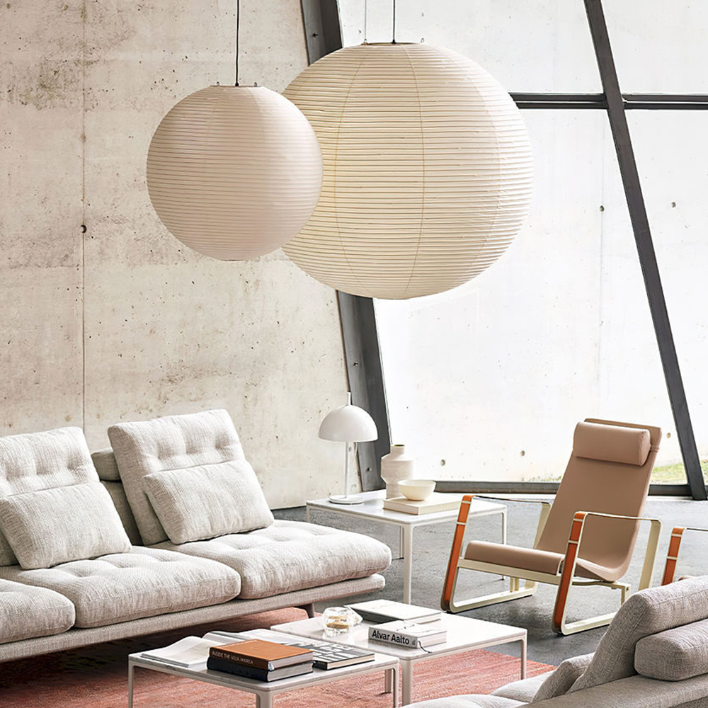 Retro Wabi-Sabi Rice Paper Pendant Lamp - Soft Light & Modern Design