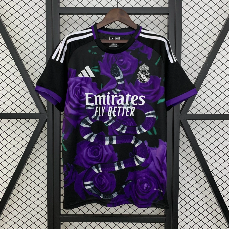Maillot Real Madrid Rose & Serpent édition Spéciale 2025-2026 - Noir ...