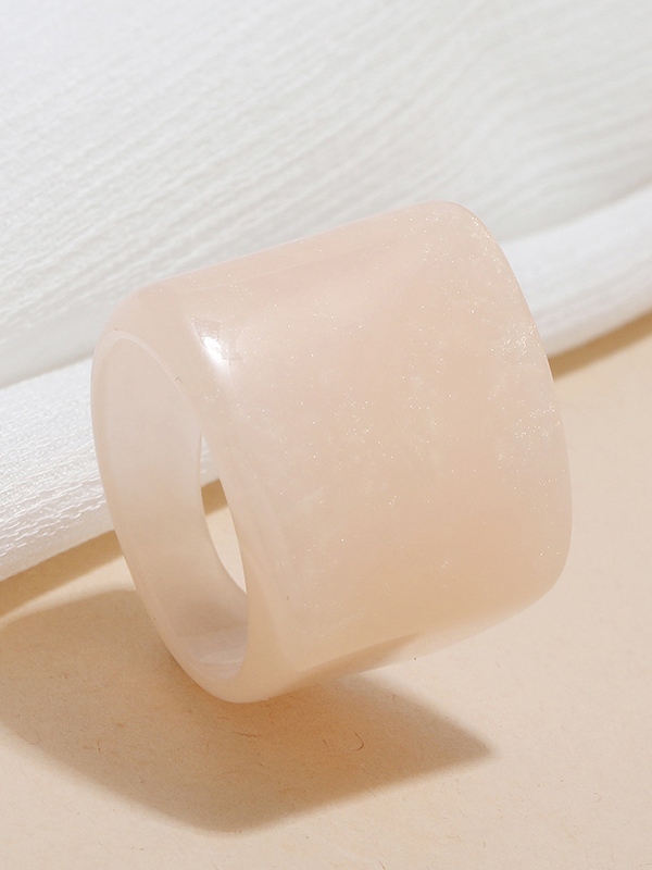 Original Vintage 6 Colors Acrylic Geometric Ring - Ladylim