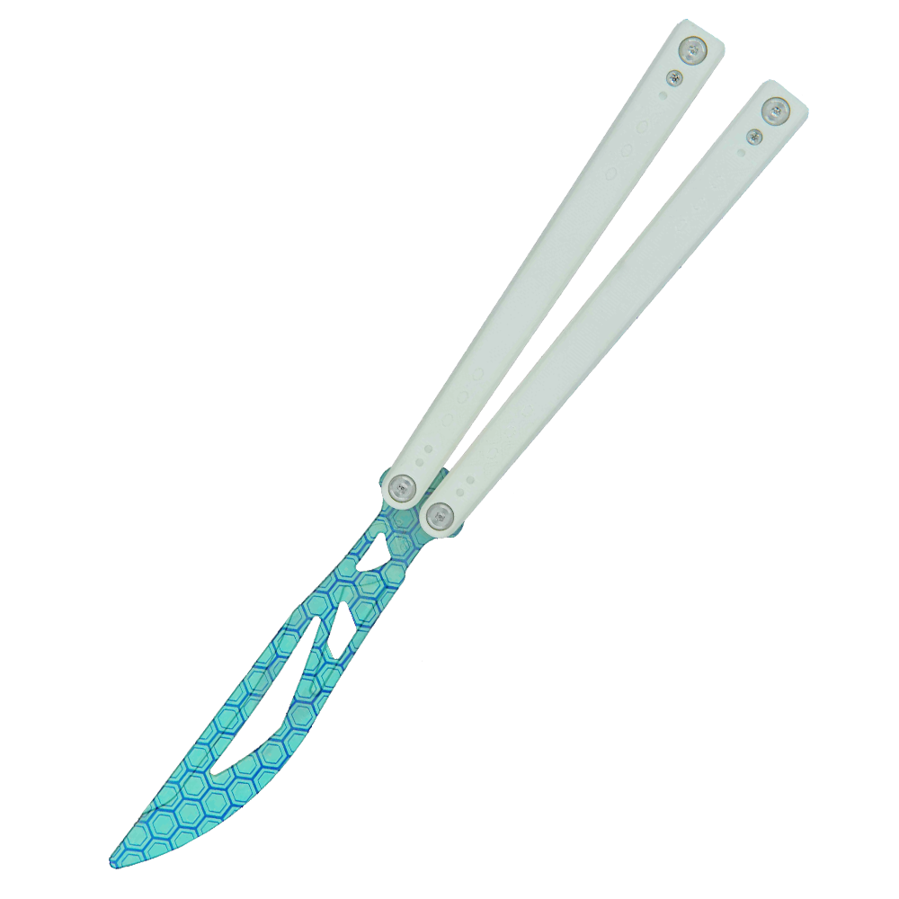 Starlight Balisong Colorful anodizing Blade Trainer White Handle